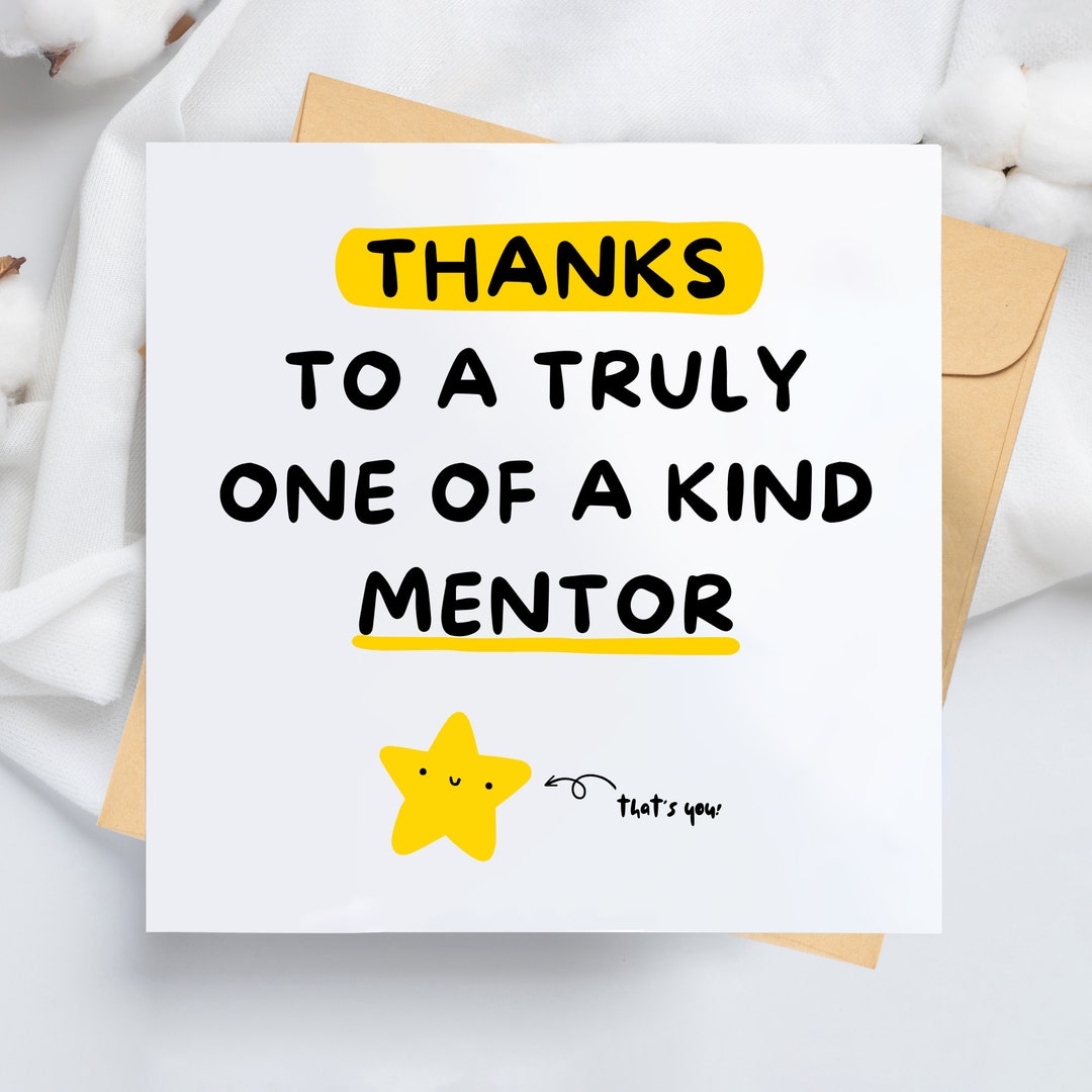 A Truly One of A Kind Mentor Card Personalised Gift, Funny Thank You ...
