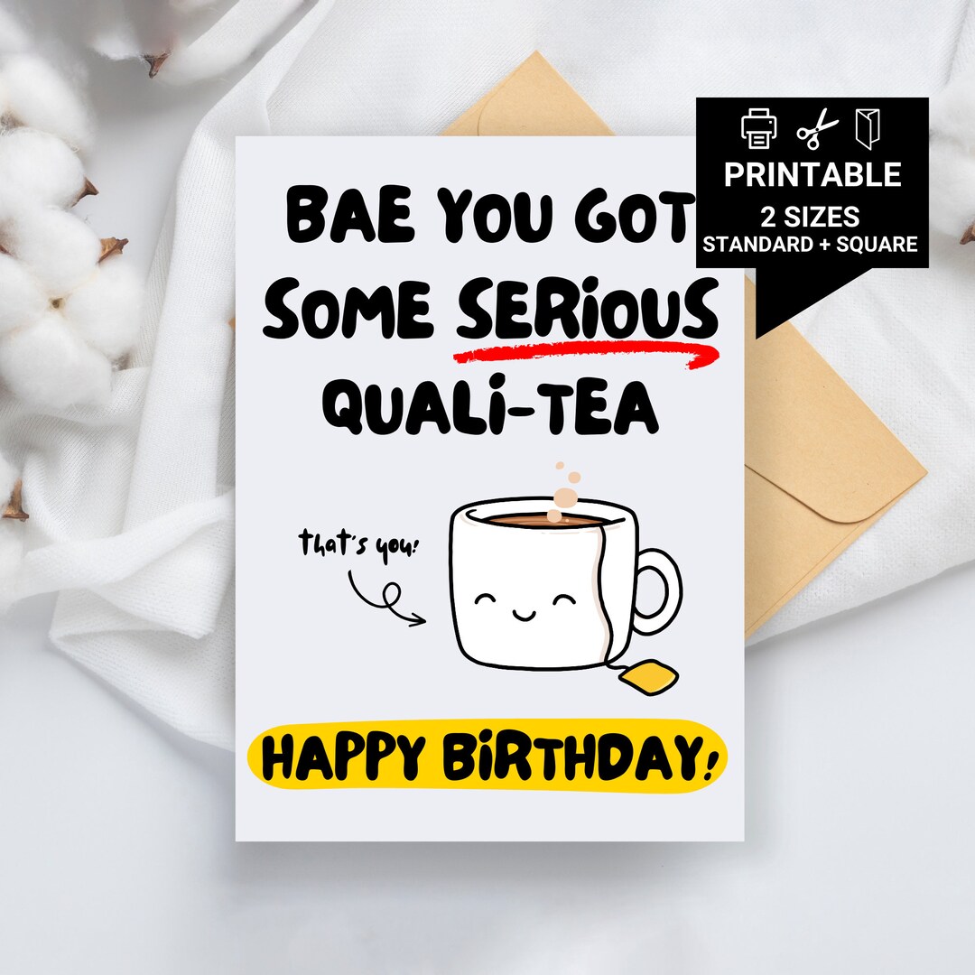 Printable Birthday Card for Partner Bae You Got Some Serious - Etsy