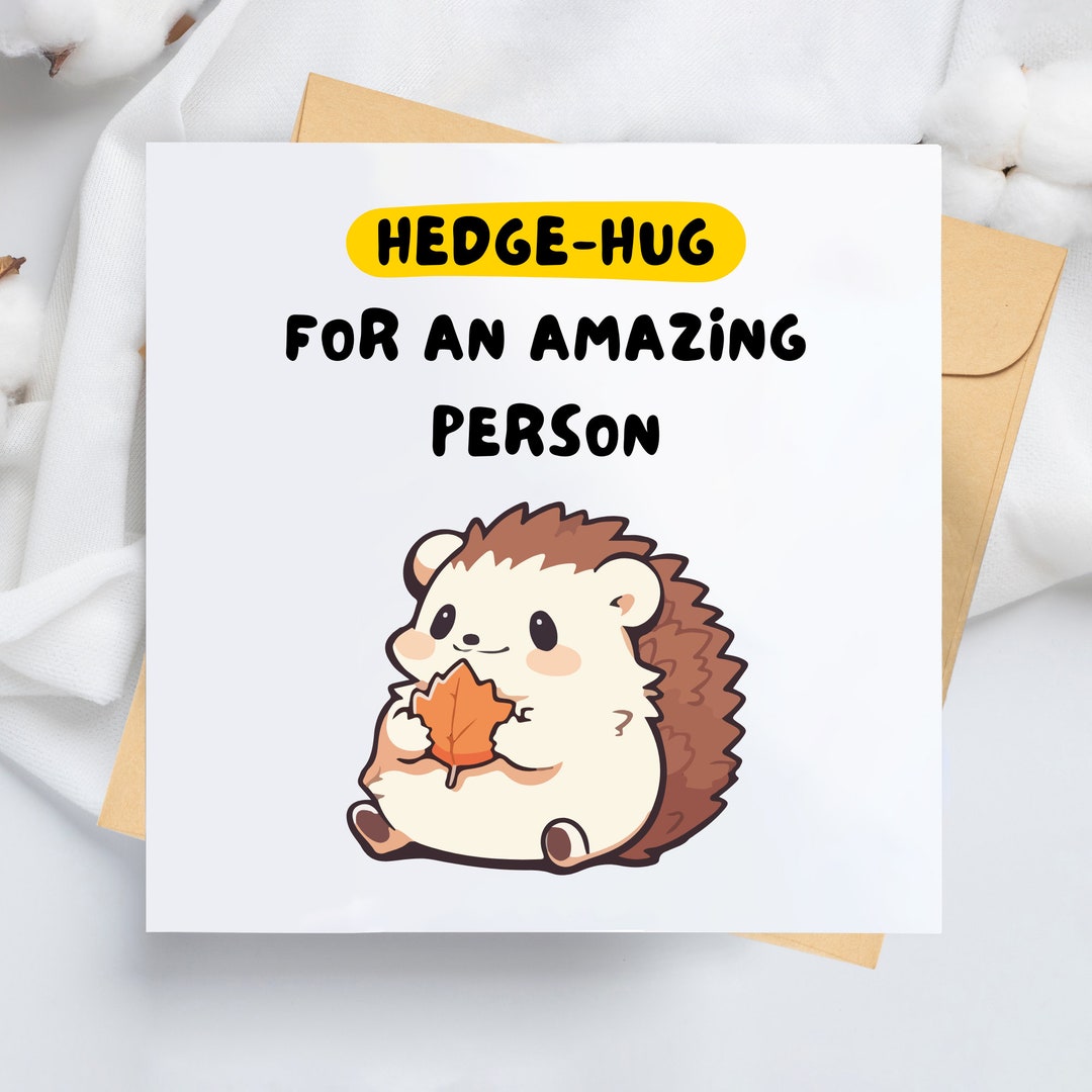 Hedgehog Birthday Card Hedge-hug for an Amazing Person, Animal Birthday ...