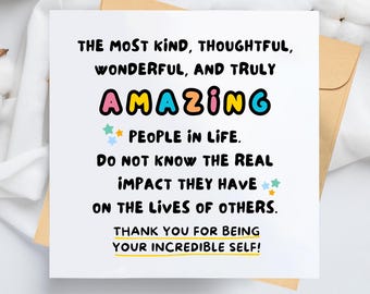 Thank You Friend Card, Thank You Best Friend, Bestie Appreciation Card ...