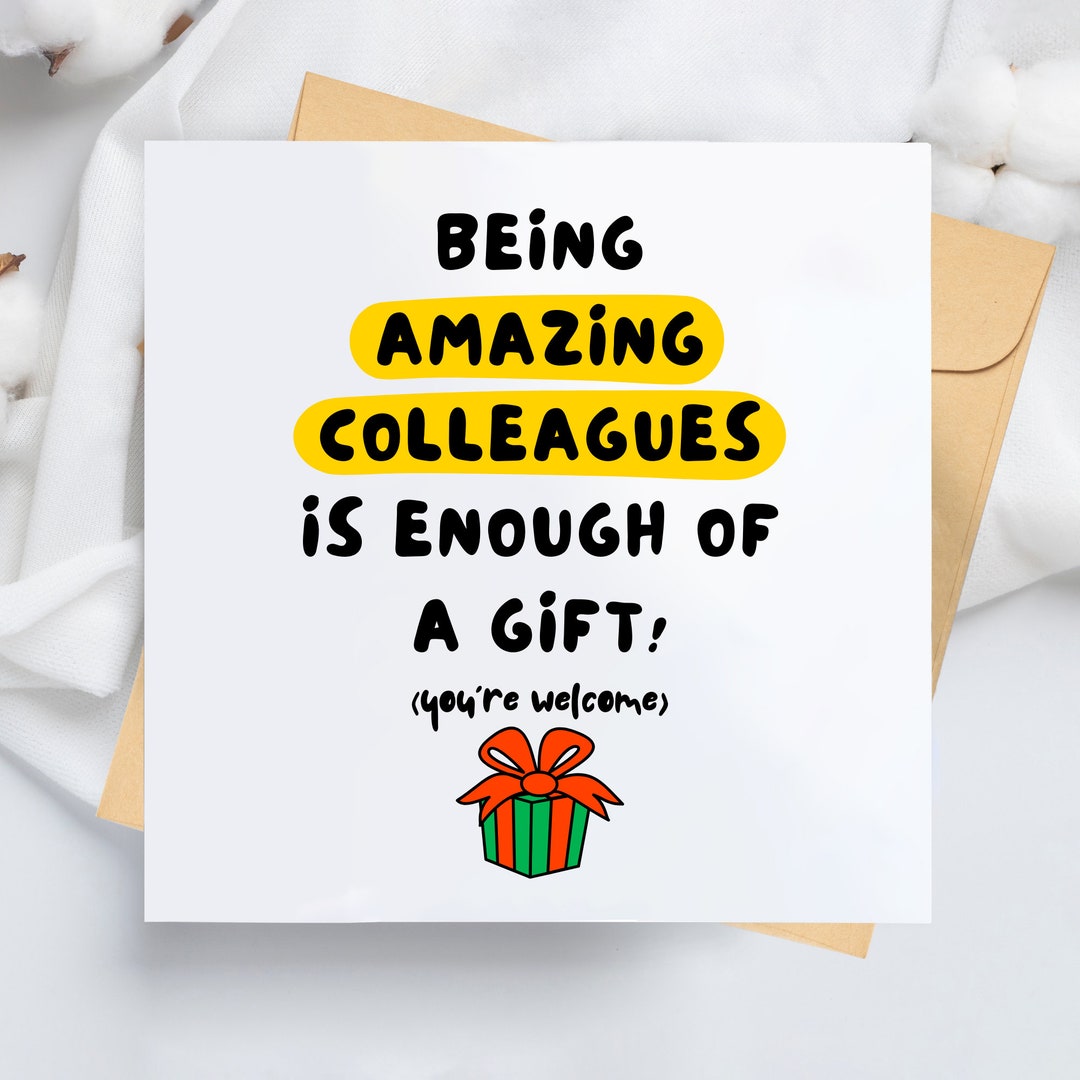 Christmas Card for Colleague - Being Amazing Colleagues is Enough of A ...
