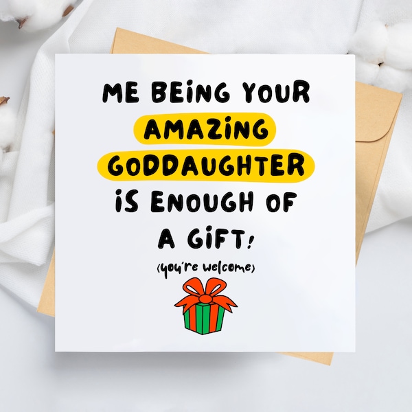 Funny Goddaughter Card - Etsy