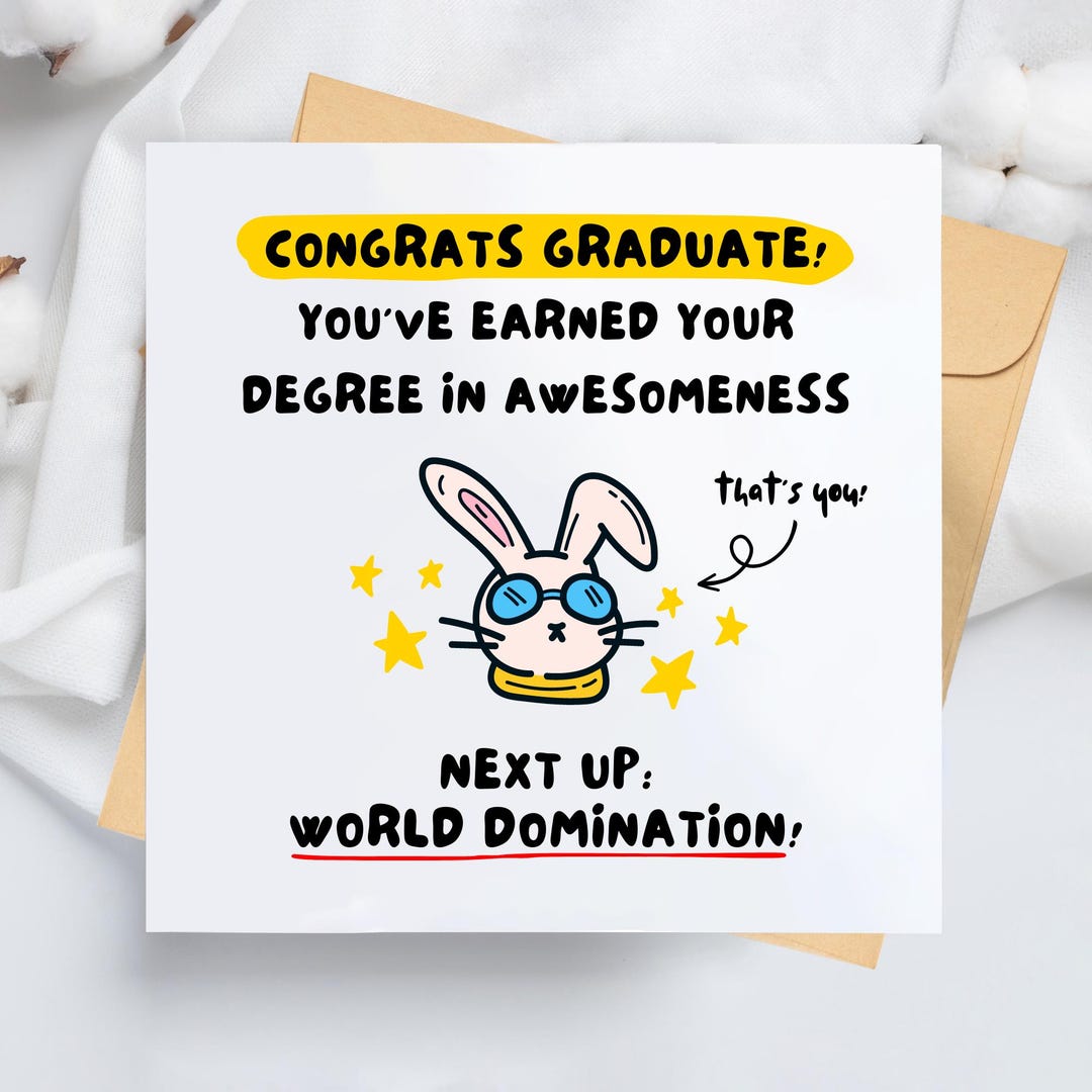 Degree in Awesomeness, Funny Graduation Card, Congratulations Card ...