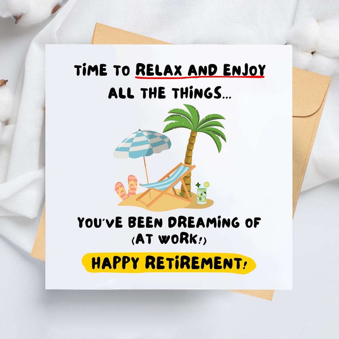 Time to Relax and Enjoy, Happy Retirement Card, Retirement Gifts ...