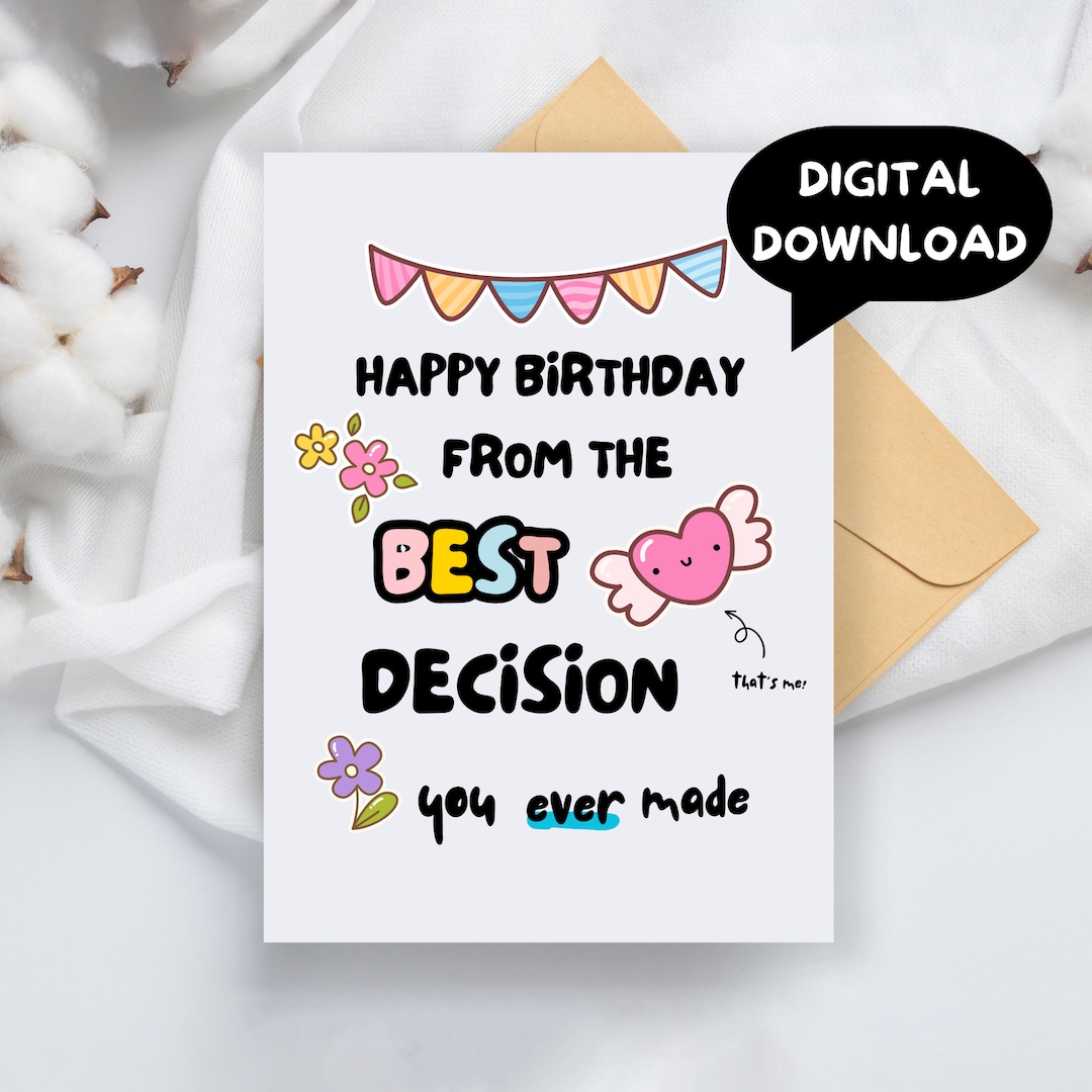 Printable Birthday Card for Partner Digital Card for - Etsy