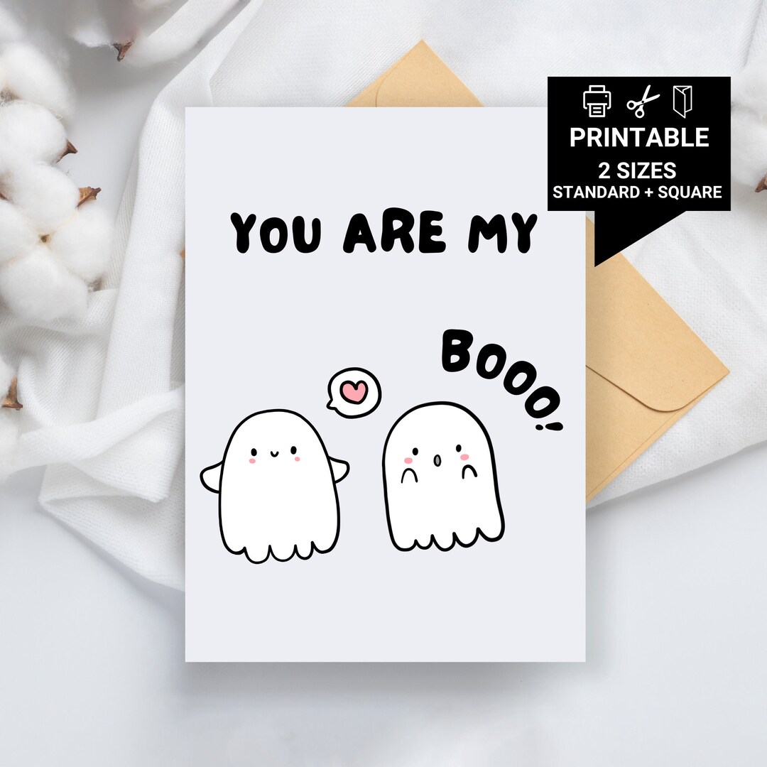 Printable Birthday Card You Are My Boo for Him Her I Love You Birthday ...