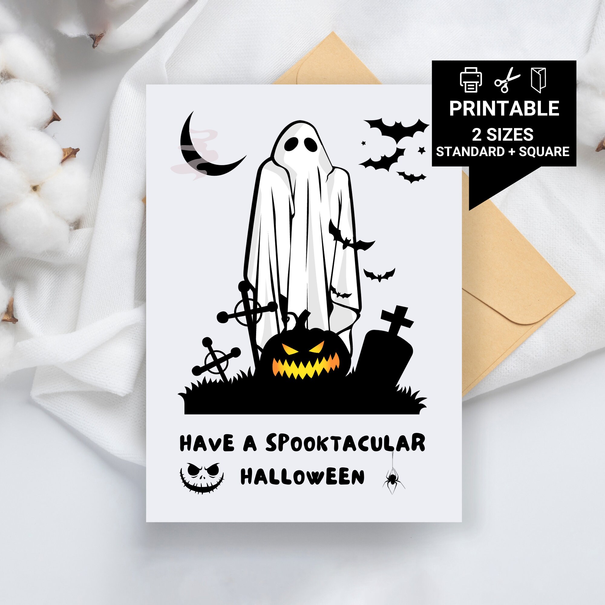 Printable Halloween Card Have a Spooktacular Halloween, Happy Halloween ...