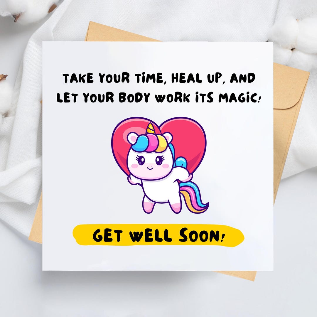 Buy Let Your Body Do Its Magic, Get Well Soon, Funny Get Well Soon Card ...
