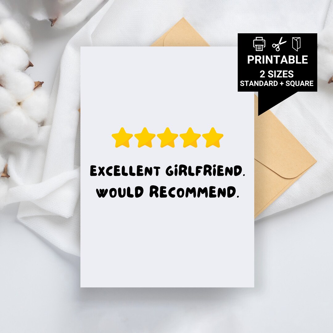 Printable Girlfriend Birthday Card, Girlfriend Birthday Card, Excellent ...