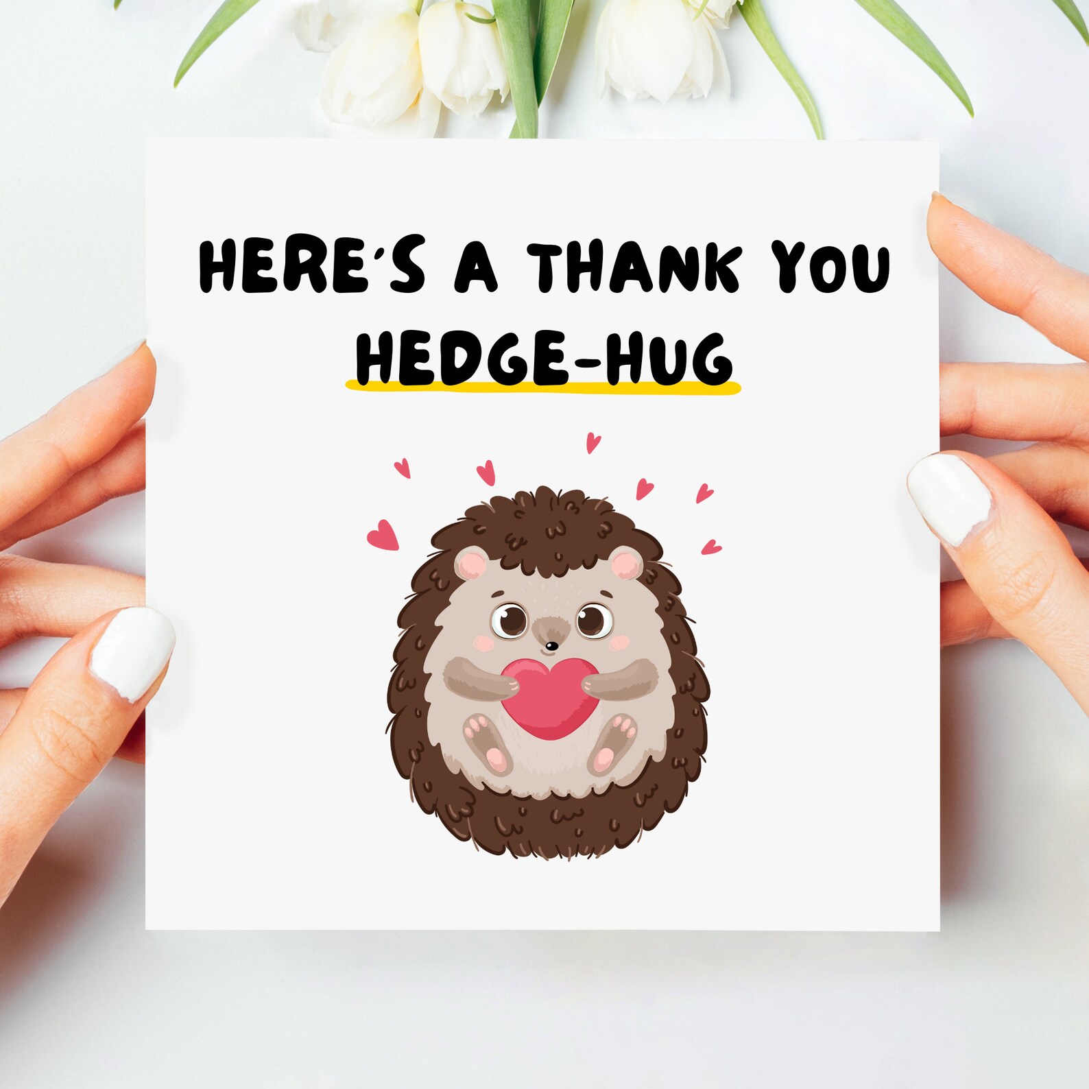 Hedgehog Thank You Card Thank You Cards Funny Cards, Appreciation, for ...
