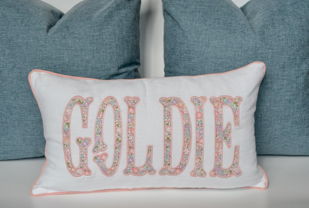 12x20 in Personalized Applique Name and Monogram Pillow Cover - Etsy