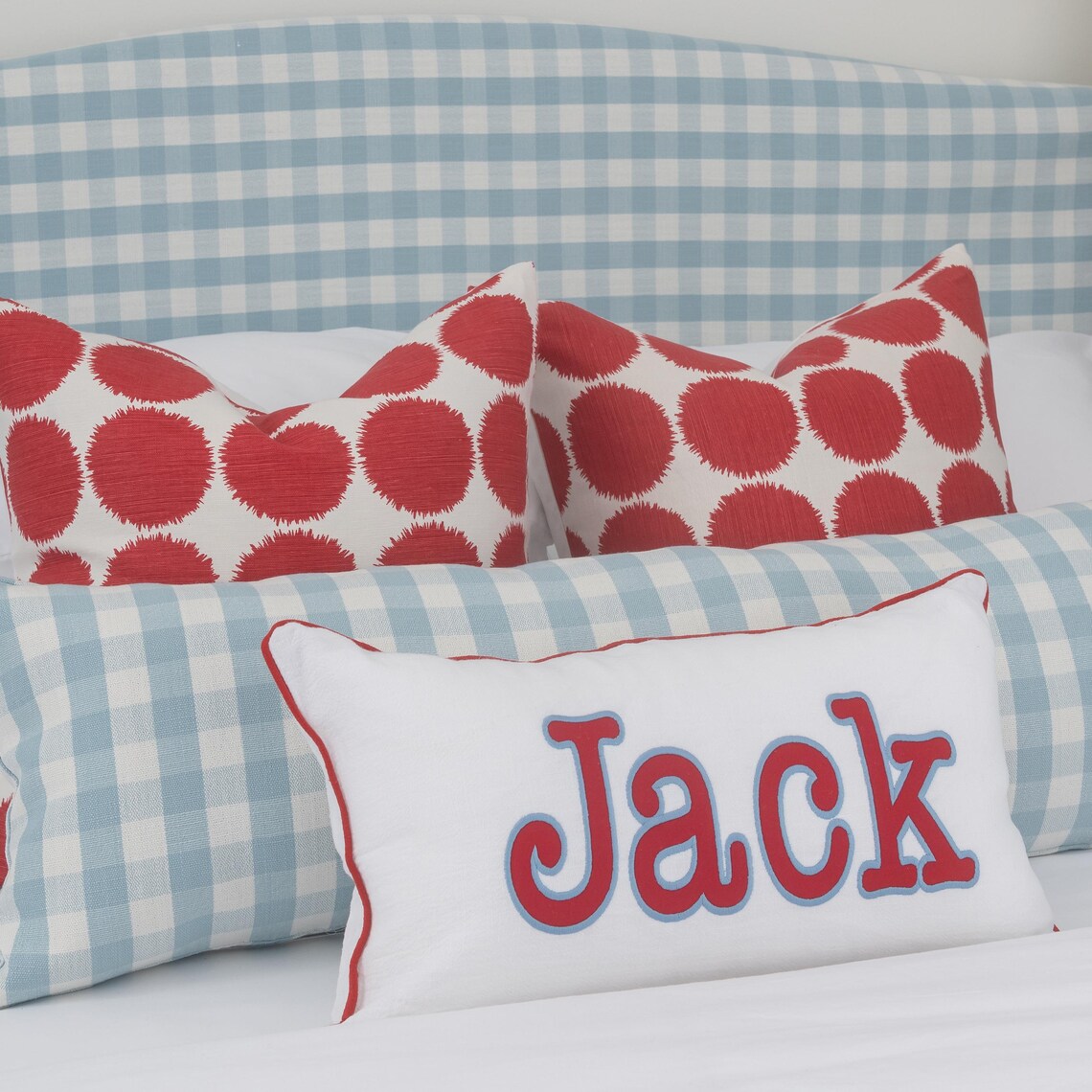 12x20 in Personalized Applique Name and Monogram Pillow Cover - Etsy