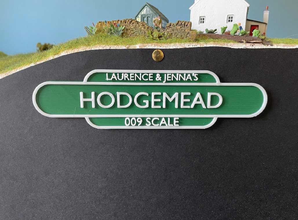 Personalised Railway Station Sign Totem Plaque, 3D Printed, GWR ...