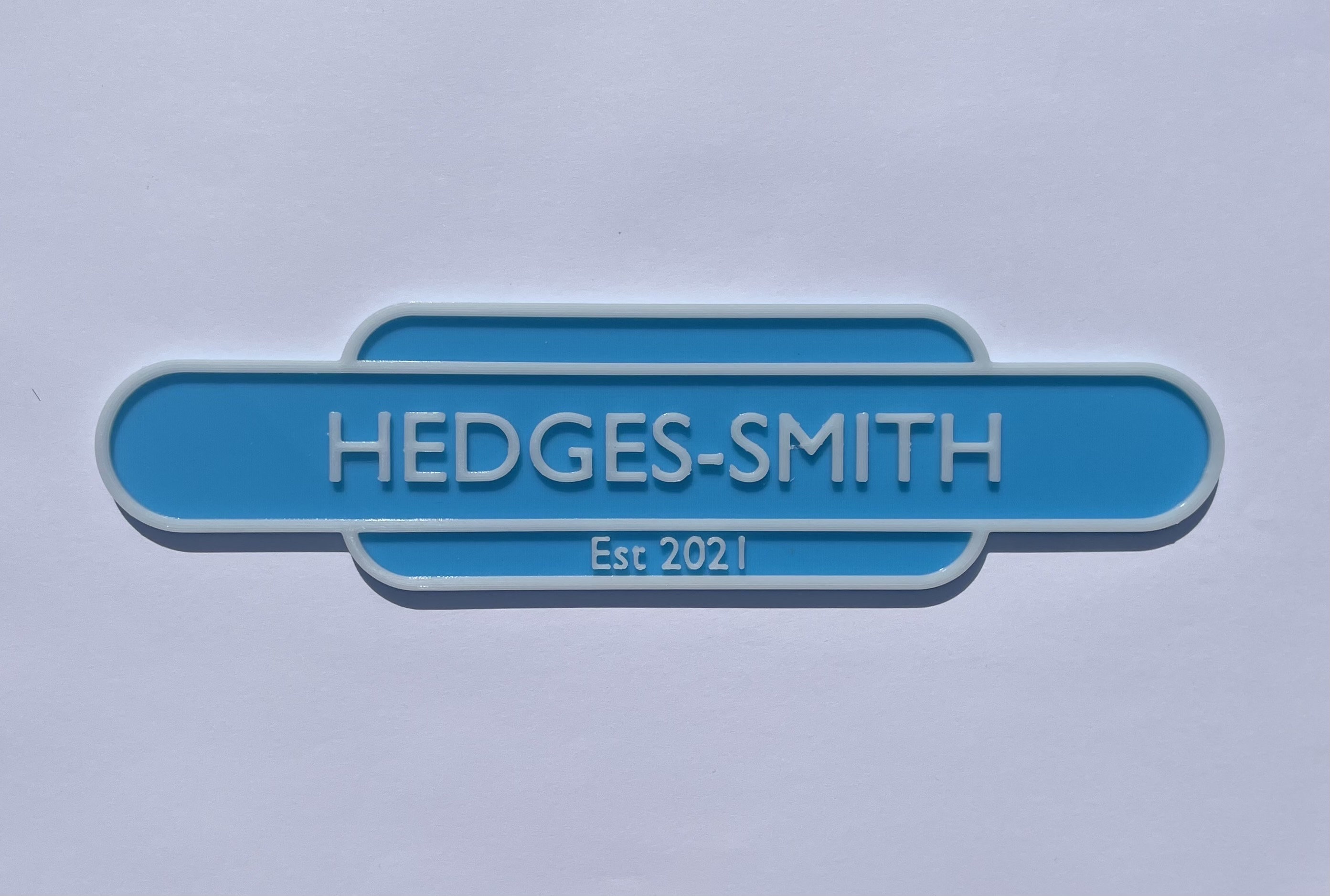 Personalised Railway Station Sign Totem Plaque, 3D Printed, GWR ...