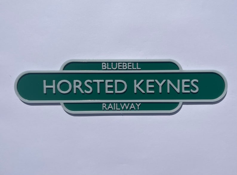 Personalised Railway Station Sign Totem Plaque, 3D Printed, GWR ...