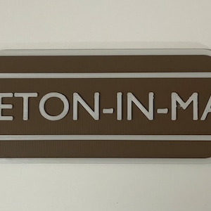 Personalised Railway Station Sign Totem Plaque, 3D Printed, GWR ...
