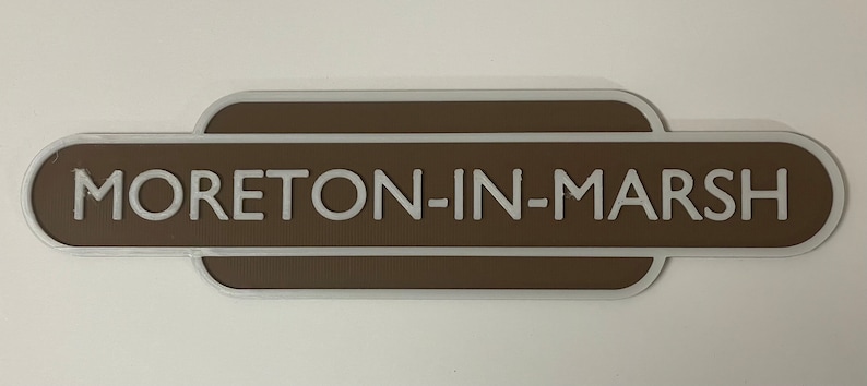 Personalised Railway Station Sign Totem Plaque, 3D Printed, GWR ...