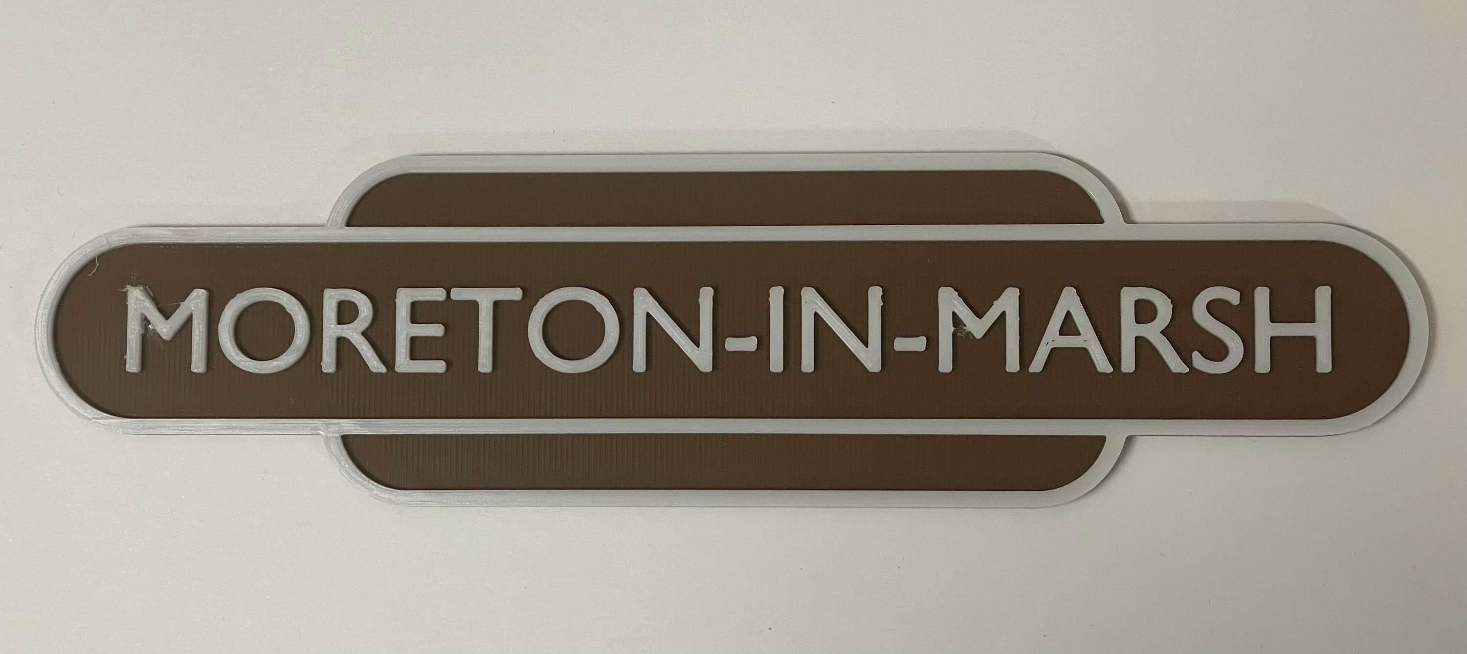Personalised Railway Station Sign Totem Plaque, 3D Printed, GWR ...