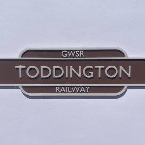 Personalised Railway Station Sign Totem Plaque, 3D Printed, GWR ...