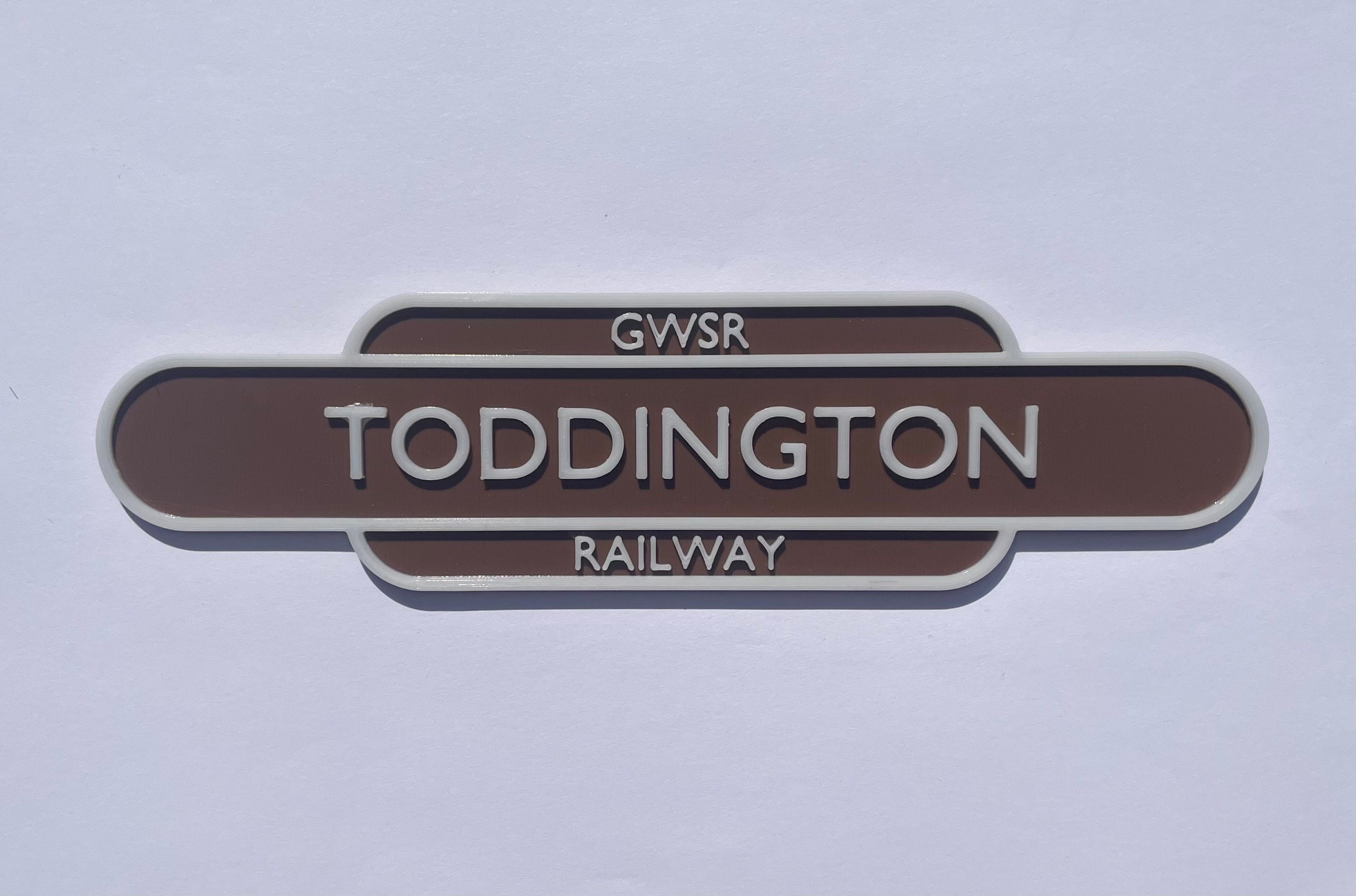 Personalised Railway Station Sign Totem Plaque, 3D Printed, GWR ...