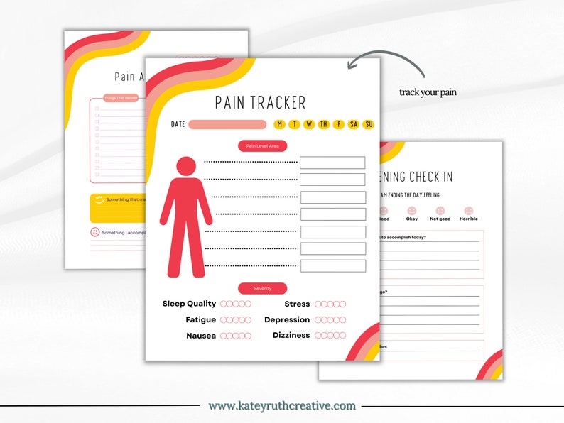 Chronic Pain Journal Template Chronic Illness Tracker Disability ...