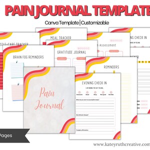 Chronic Pain Journal Template Chronic Illness Tracker - Etsy