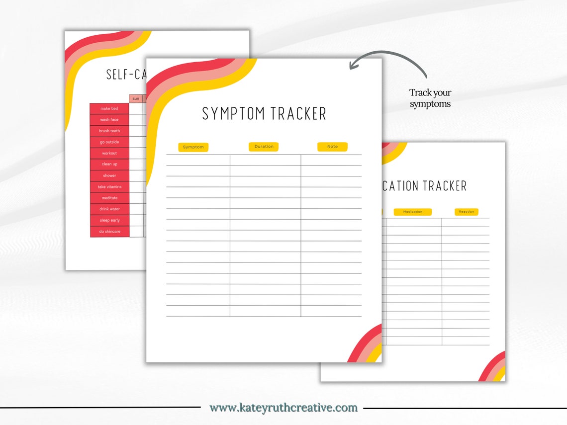 Chronic Pain Journal Template Chronic Illness Tracker Disability ...