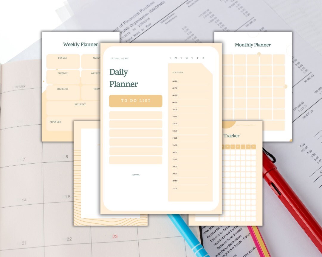 Printable Daily Weekly and Monthly Planner To-do-list - Etsy