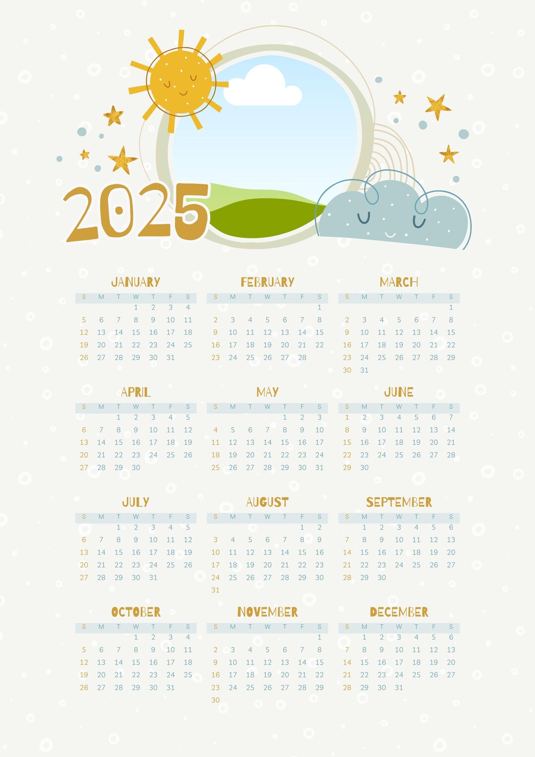 CALENDER, DIGITAL, TEMPLATE - Etsy