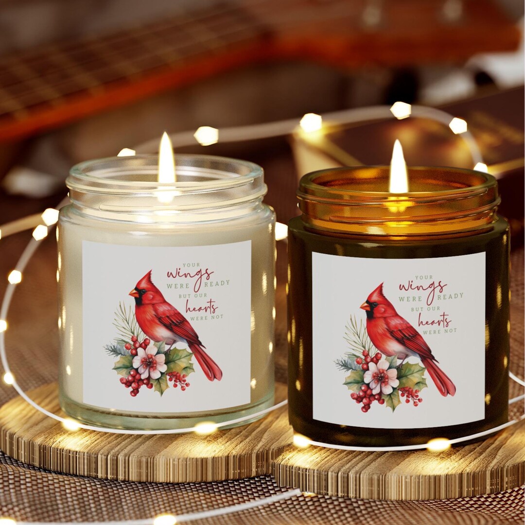 Memorial Christmas Cardinal Candle, “your Wings Were Ready” Scented ...