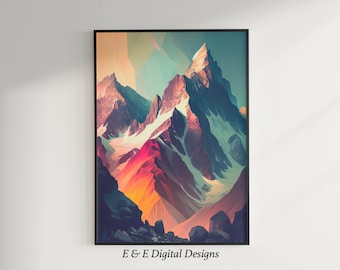 Papercut Mountain Range Digital Download - Etsy