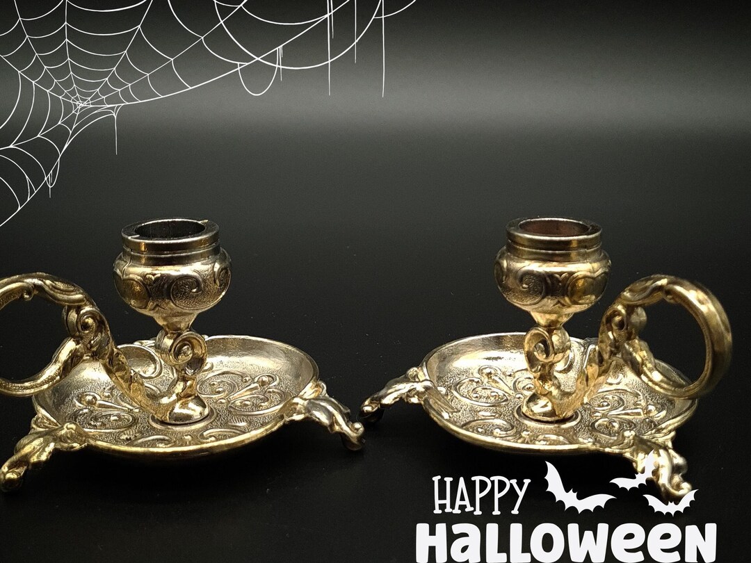 Haunted Mansion Elegance: Vintage German Rococo Candlesticks for ...