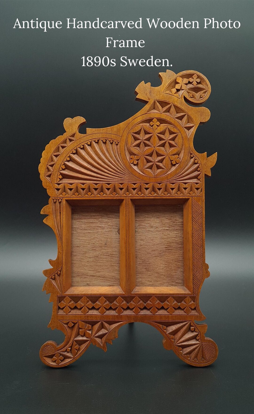 Antique Handcarved Wooden Photo Frame 1890s Sweden. - Etsy