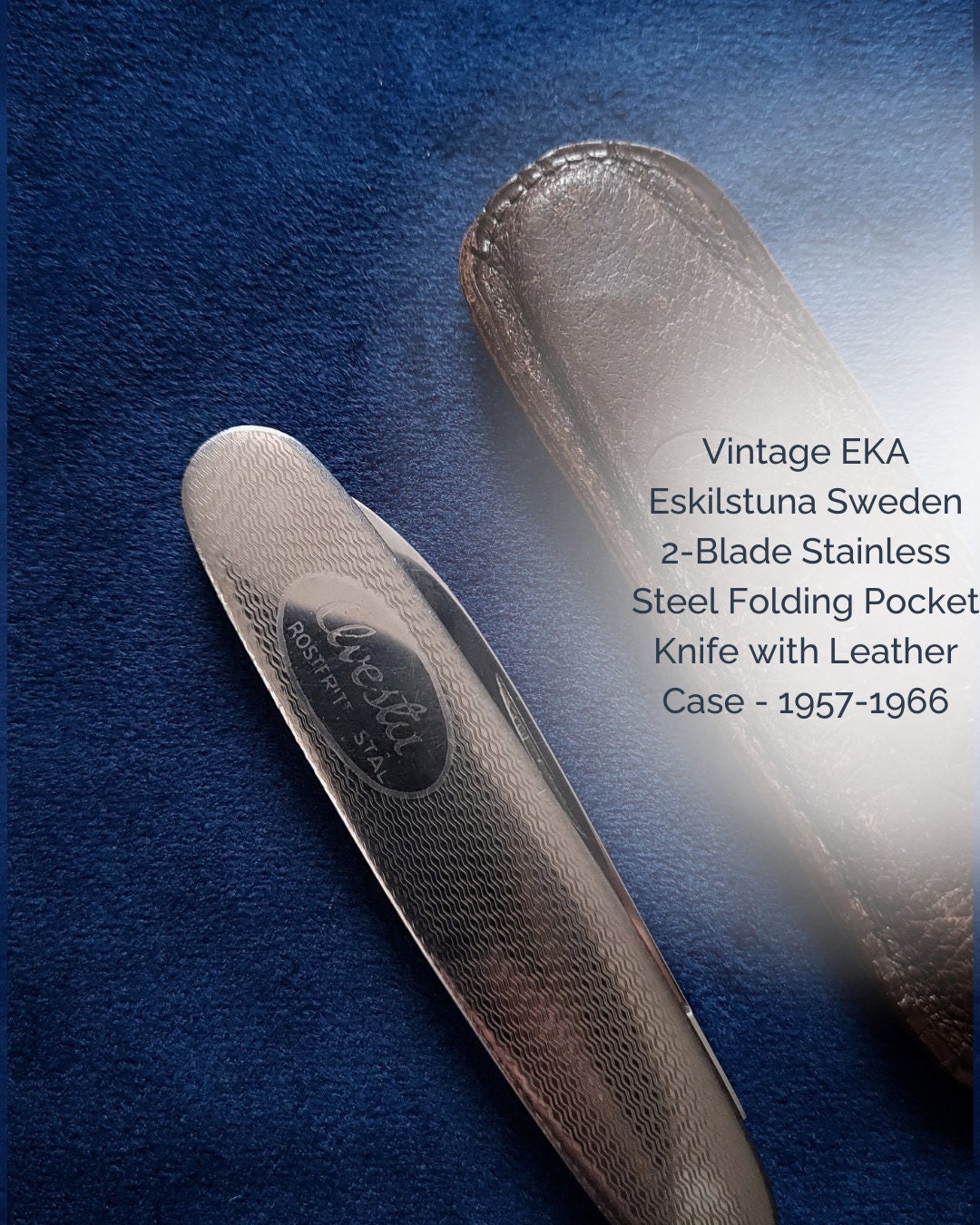 Vintage EKA Eskilstuna Sweden 2-blade Stainless Steel Folding Pocket ...