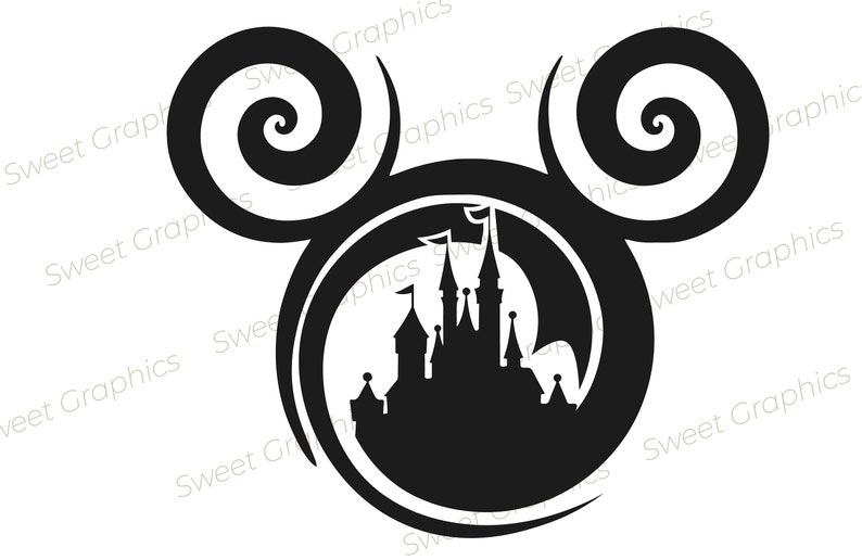 Mickey Castle Head Svg - Etsy