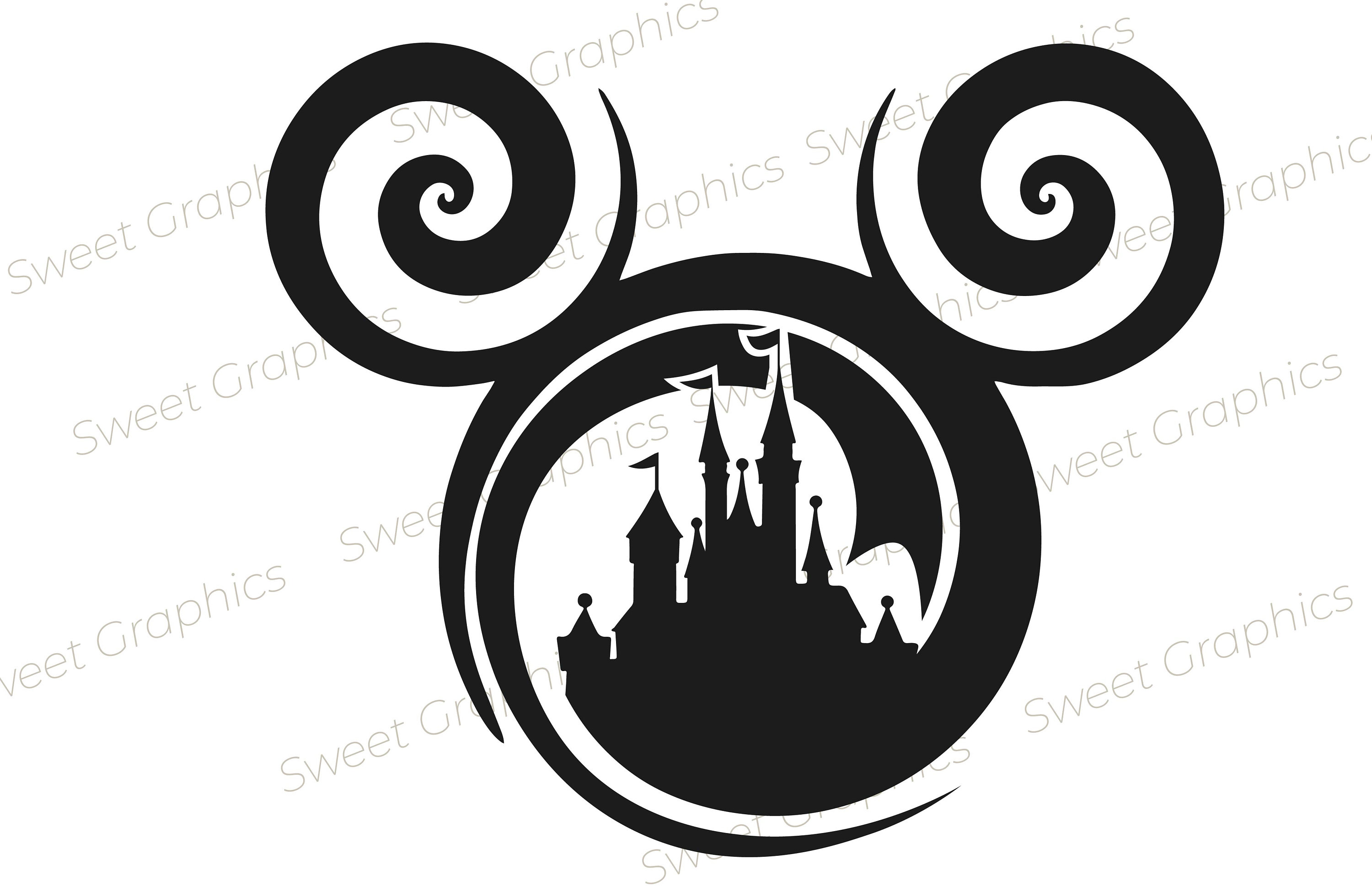 Mickey Castle Head Svg - Etsy