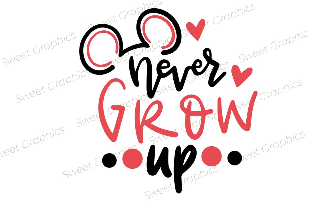 Never Grow up Svg, Magic Land Svg, Family Trip Svg - Etsy