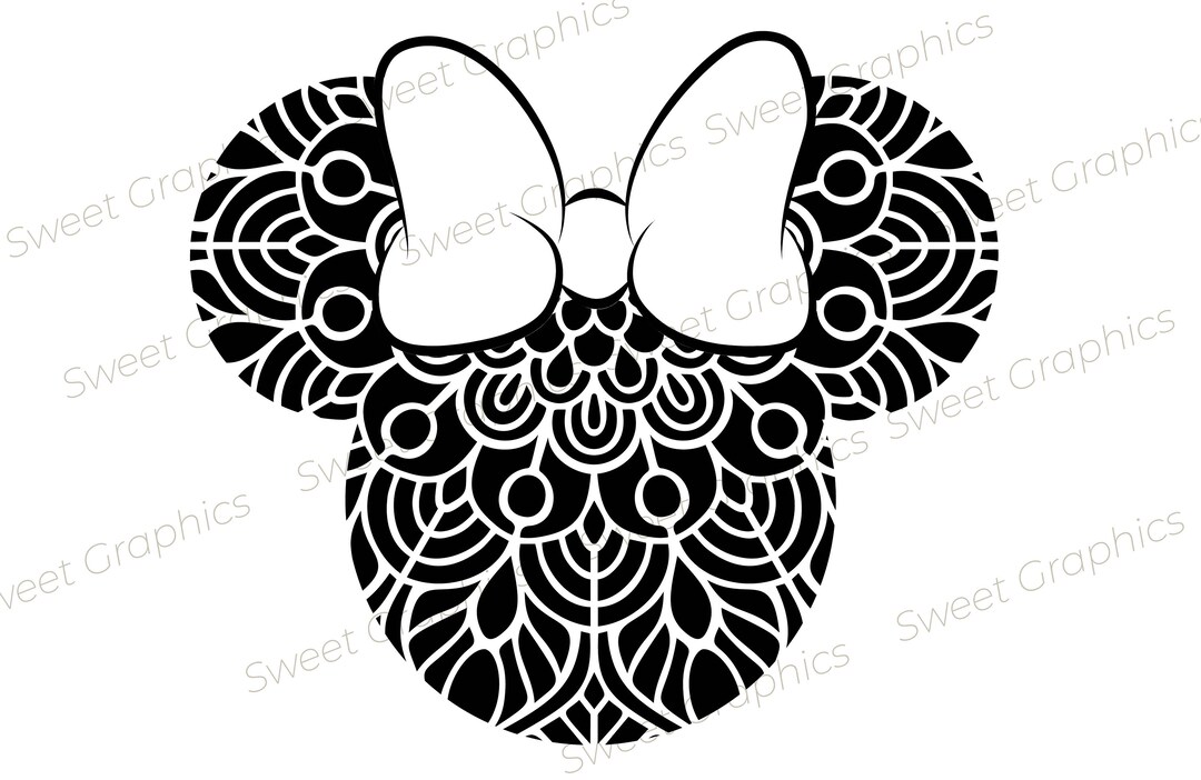 Minnie Mandala Svg - Etsy