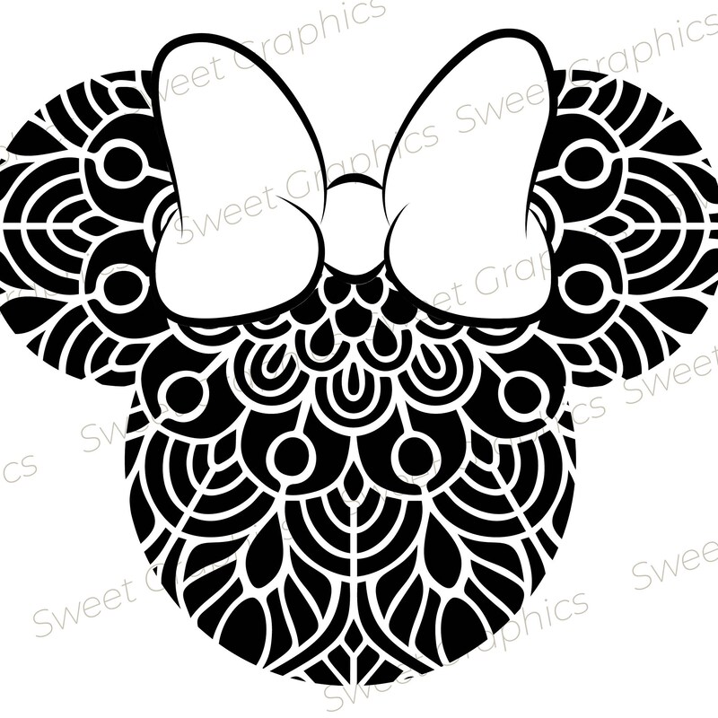 Minnie Mandala Svg - Etsy
