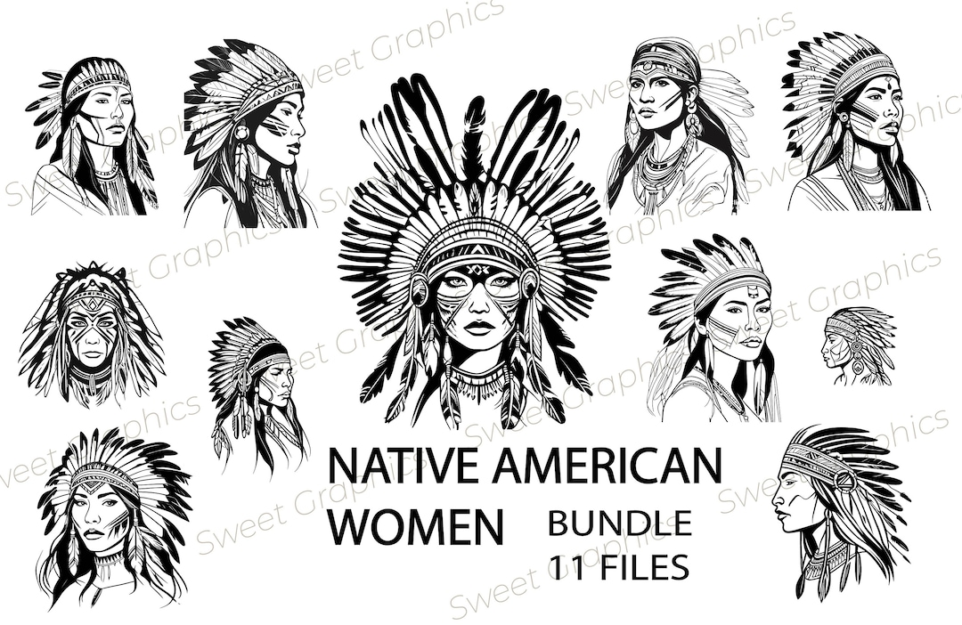 Native American Woman Svg Bundle - Etsy