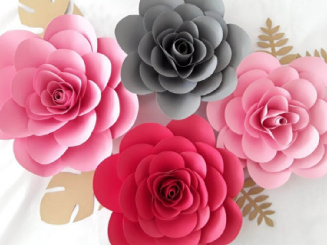 Camellia Paper Flowers Svg Template, Digital File for Cricut - Etsy