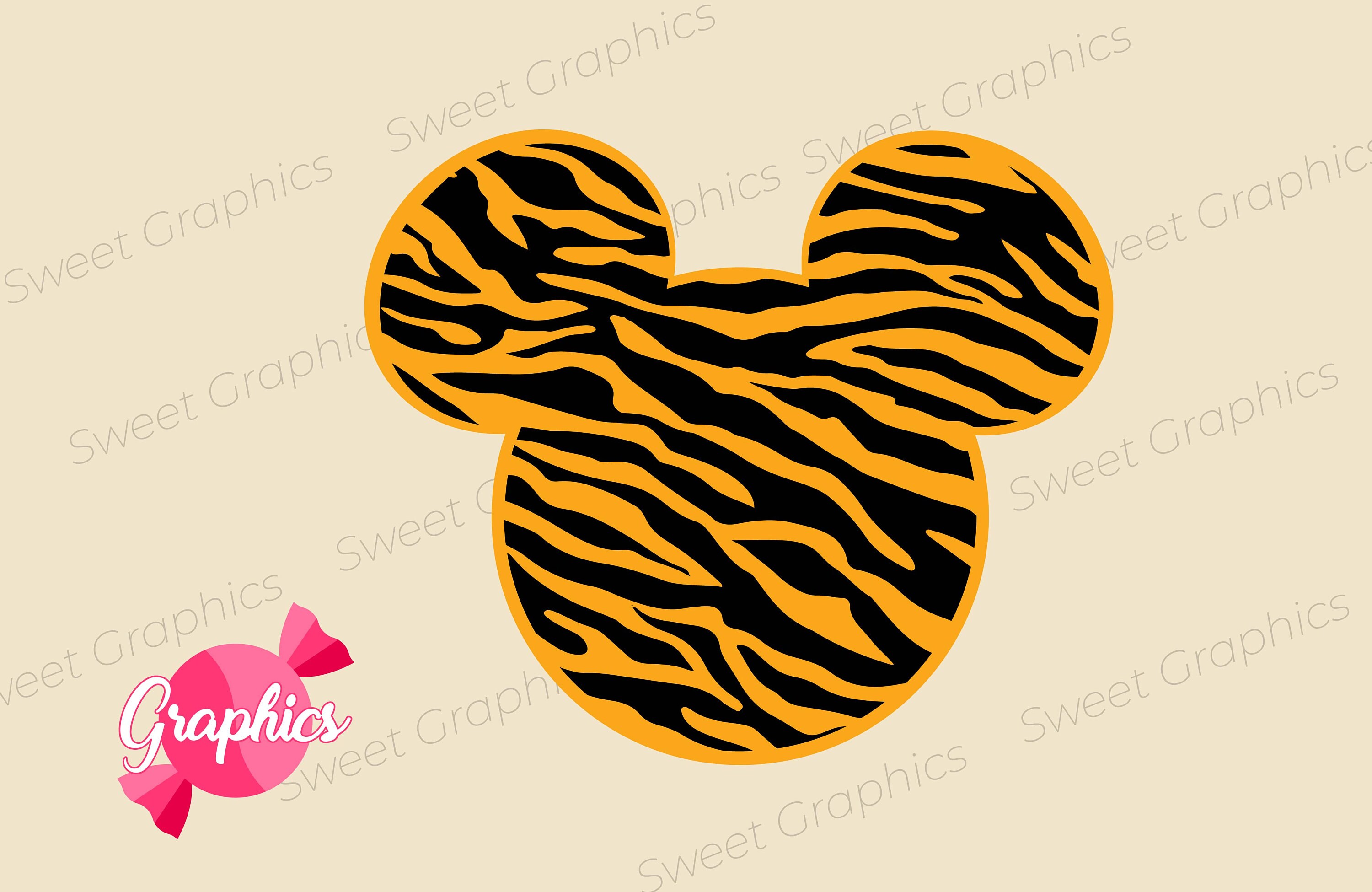 Mickey Tiger SVG - Etsy