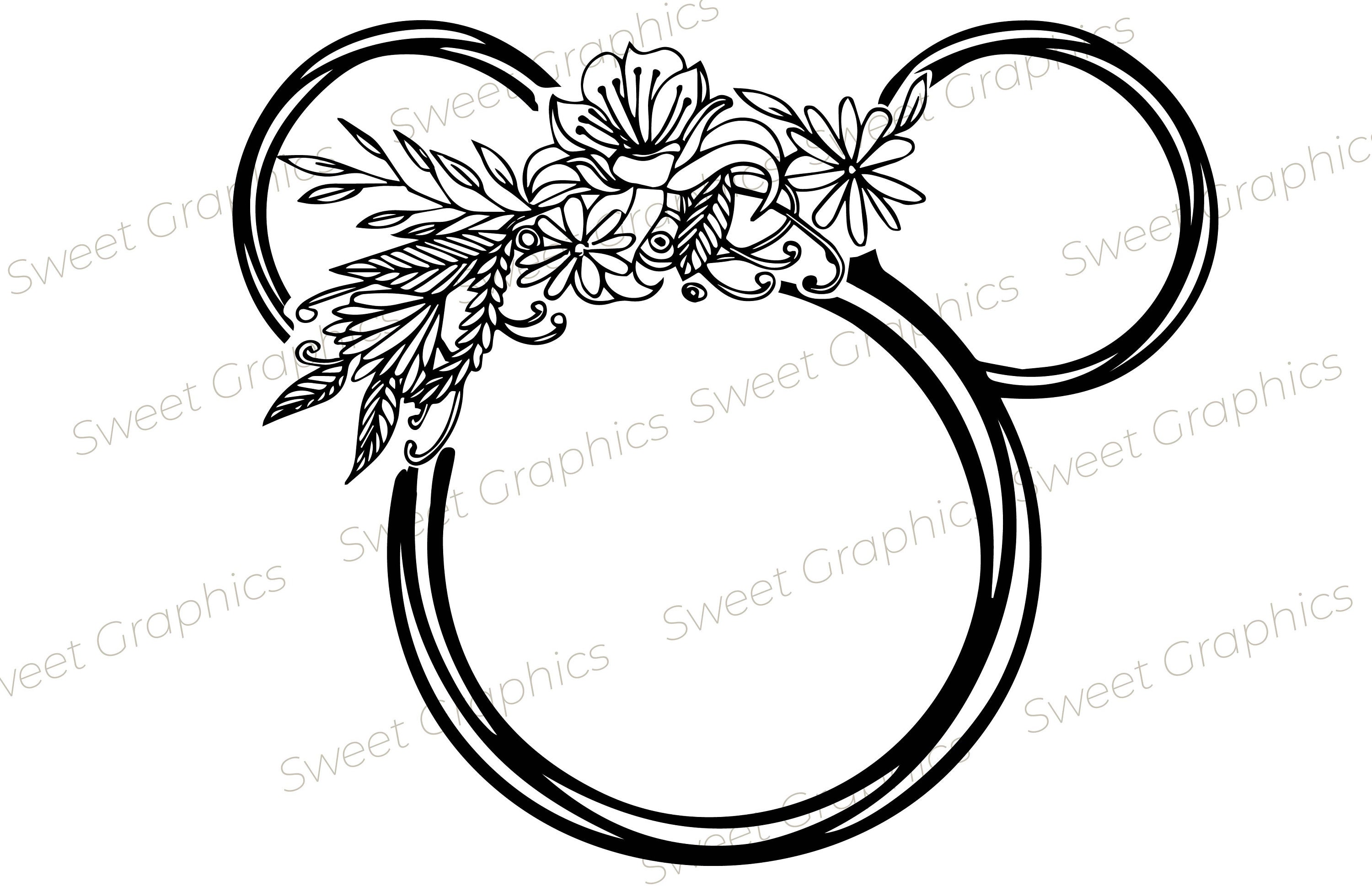 Minnie Floral Svg - Etsy