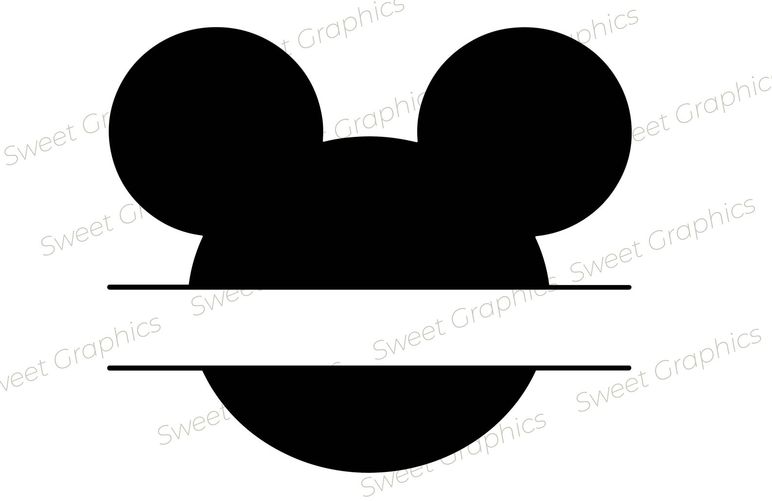 Mickey Line Monogram Svg - Etsy