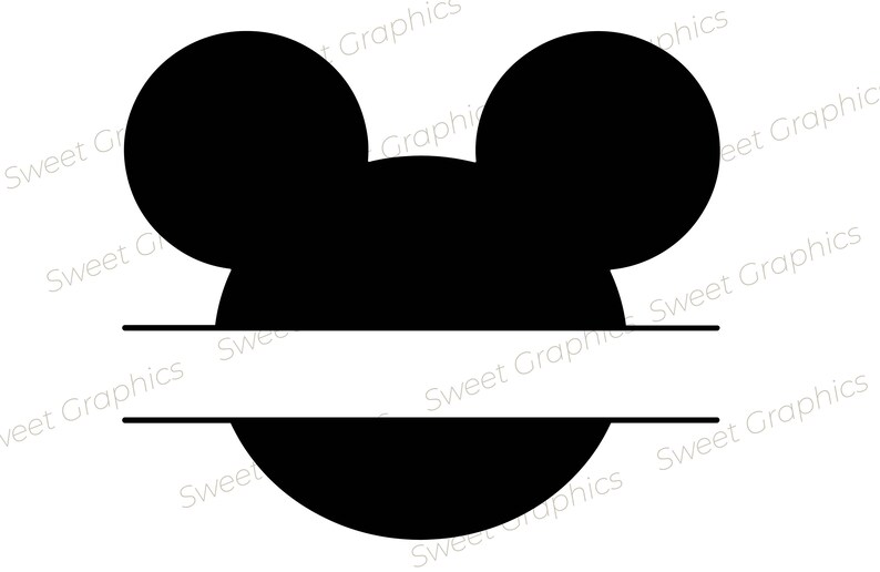 Mickey Line Monogram Svg - Etsy