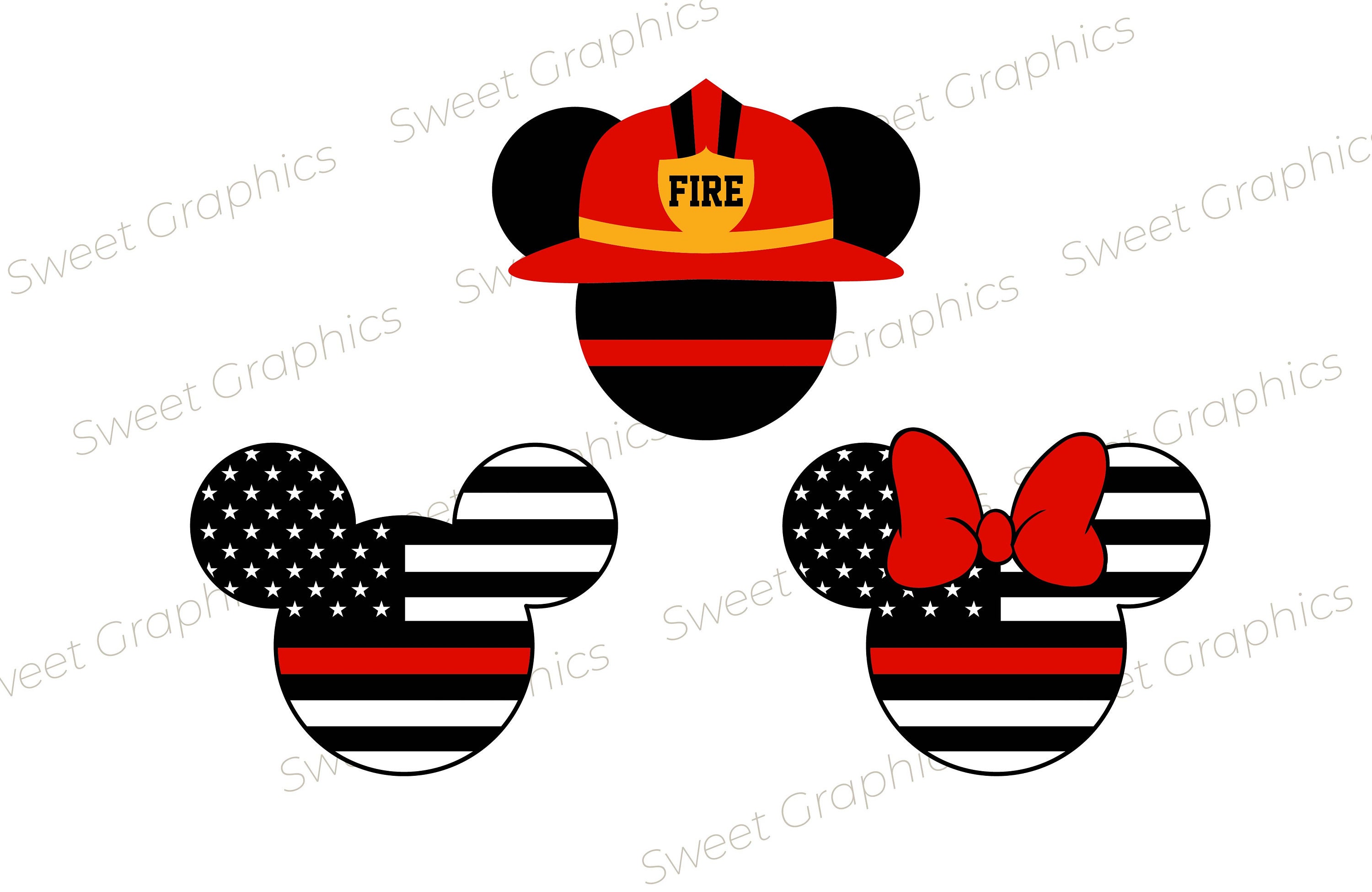 Mickey Firefighter ALL Svg - Etsy