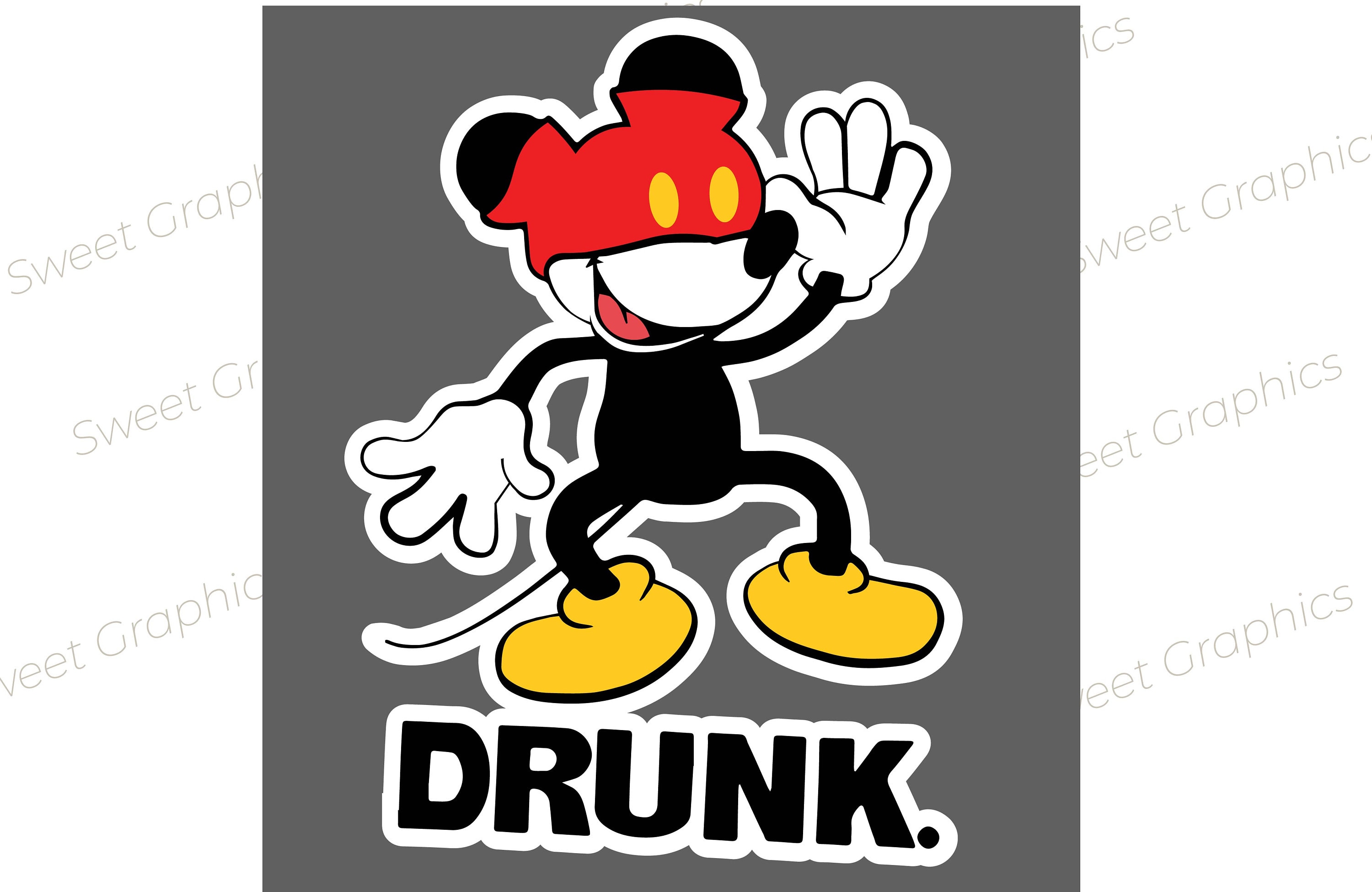 Mickey Drunk Svg - Etsy