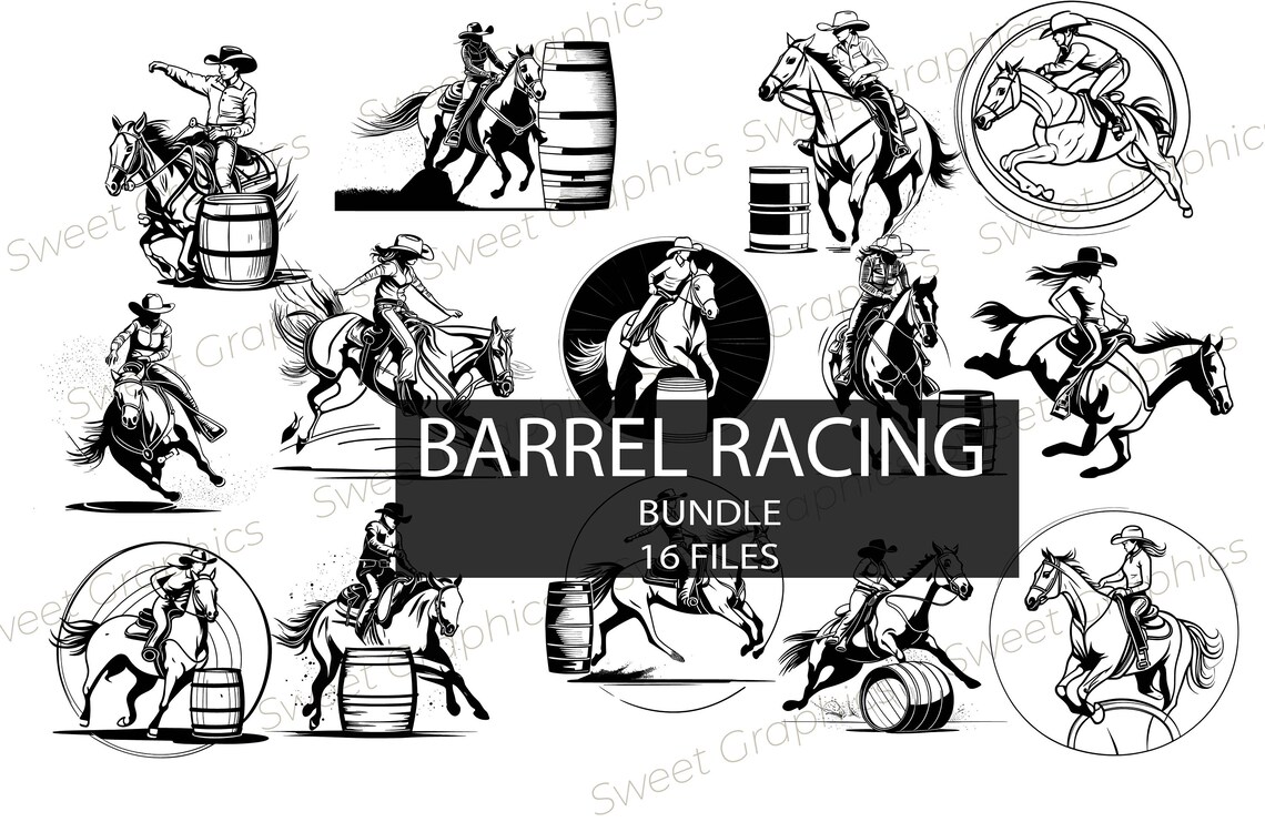 Rodeo Barrel Racer SVG Cut File | Western Rodeo Svg | Barrel Racing Svg ...