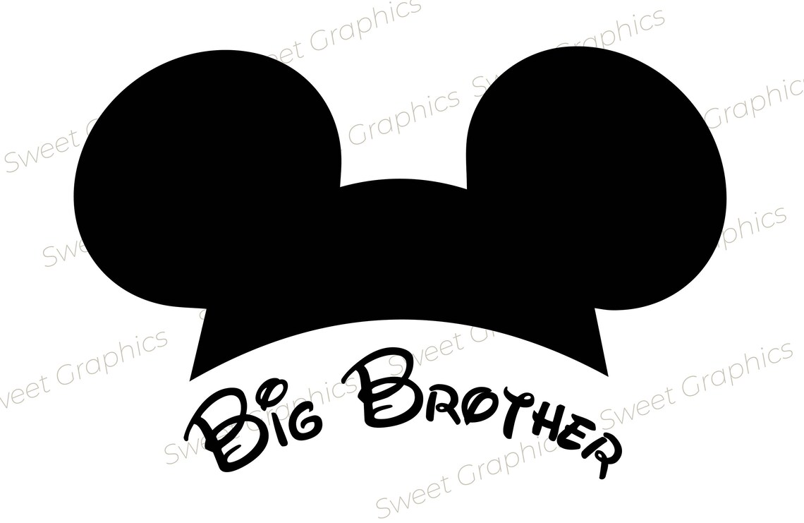 Mickey Big Brother Svg - Etsy