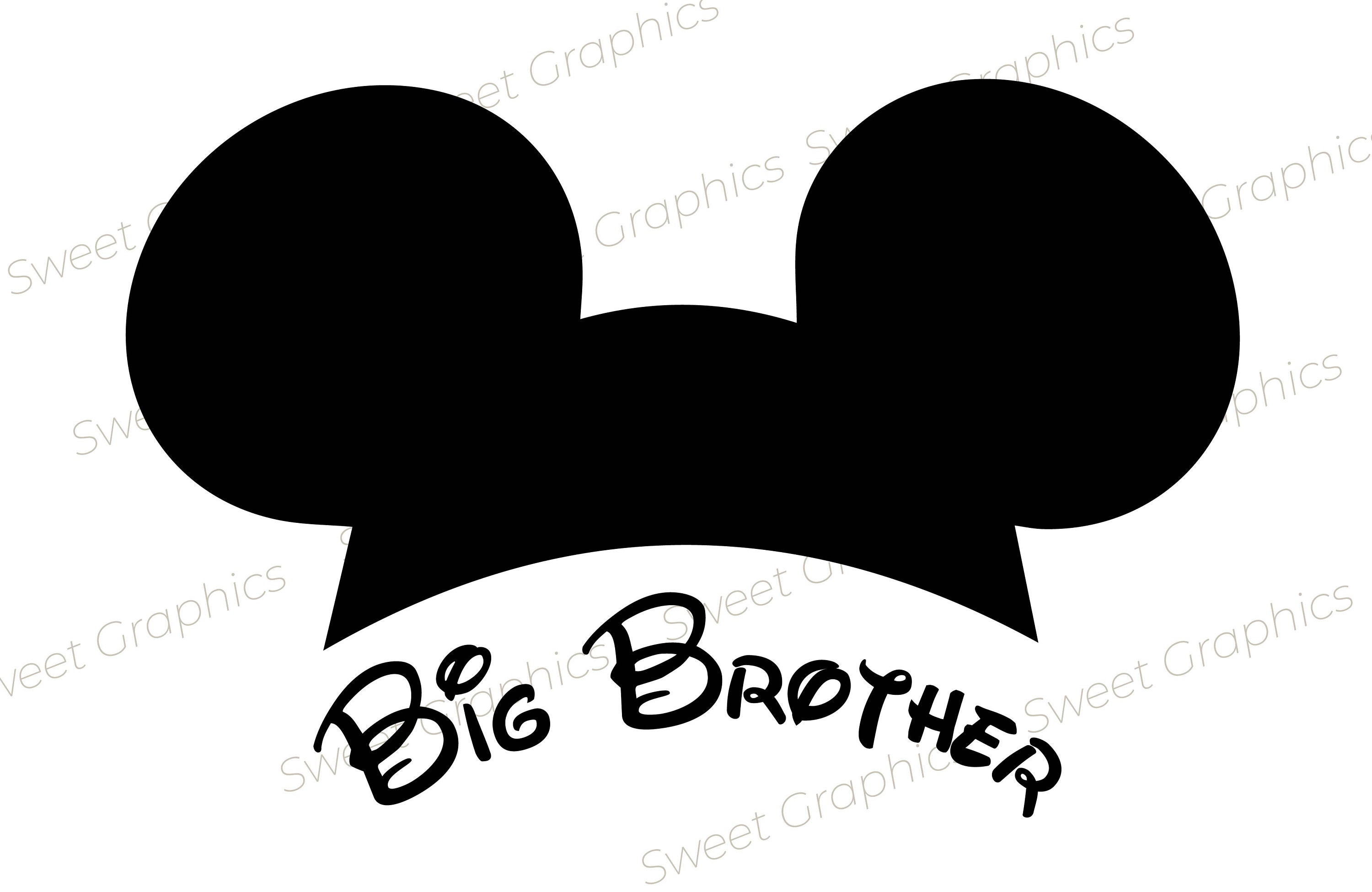 Mickey Big Brother Svg - Etsy